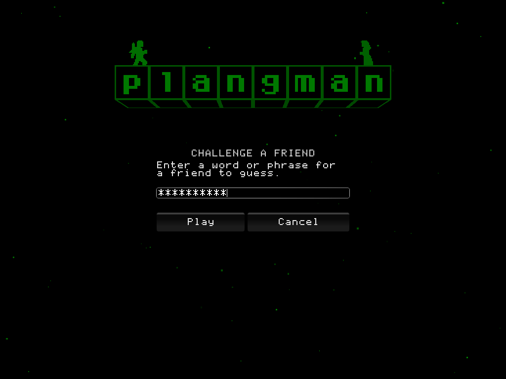 Challenge a Friend Screenshot – Plangman